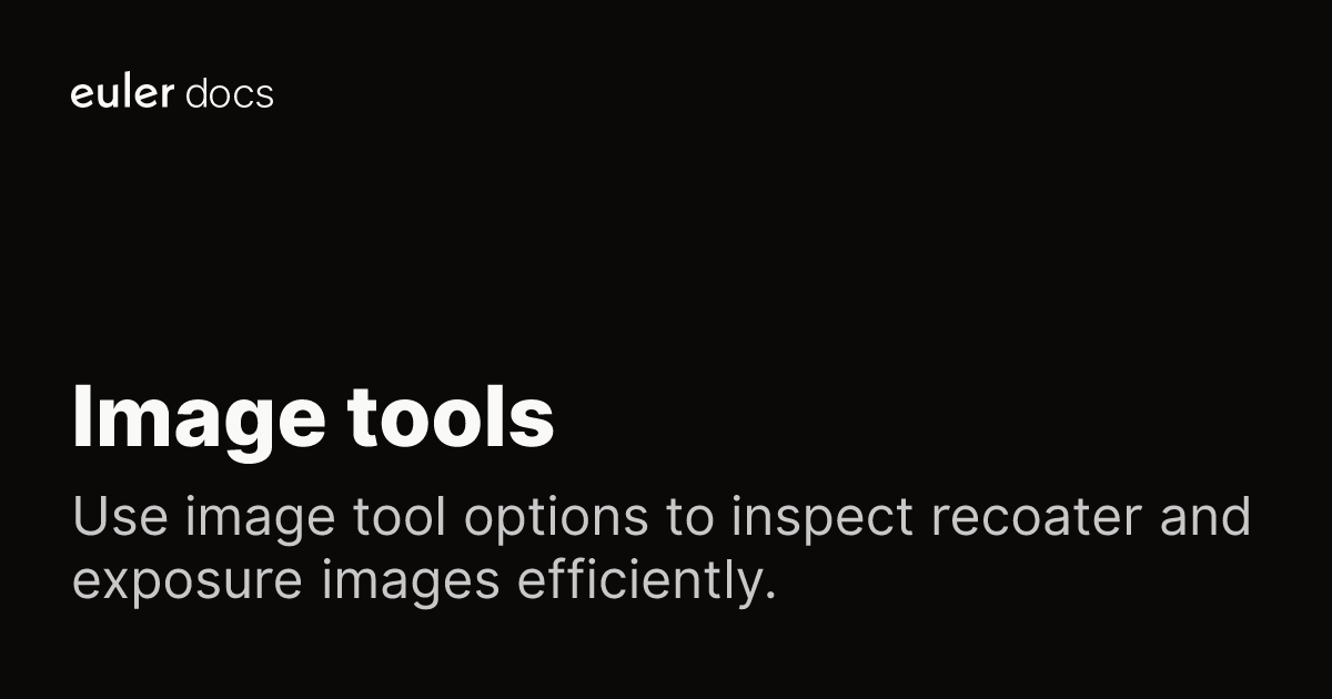 Image tools | Euler docs