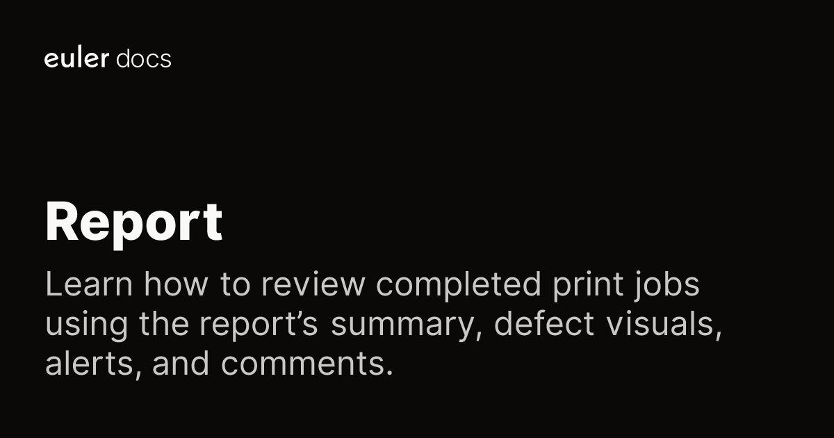 Report | Euler docs